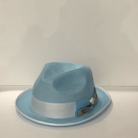 steven land | Accessories | Steven Land Straw Hat Brim White Band Sky ...